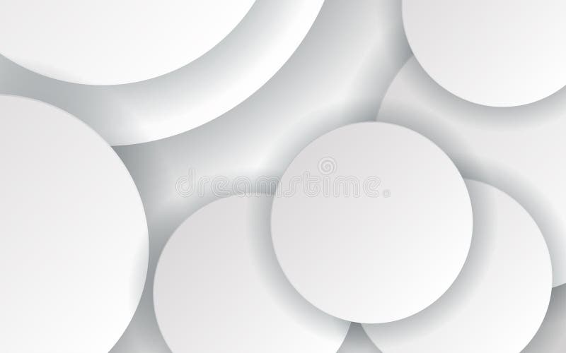 Modern Dynamic White Gray Circle Shape Shadow and Light Dimension ...