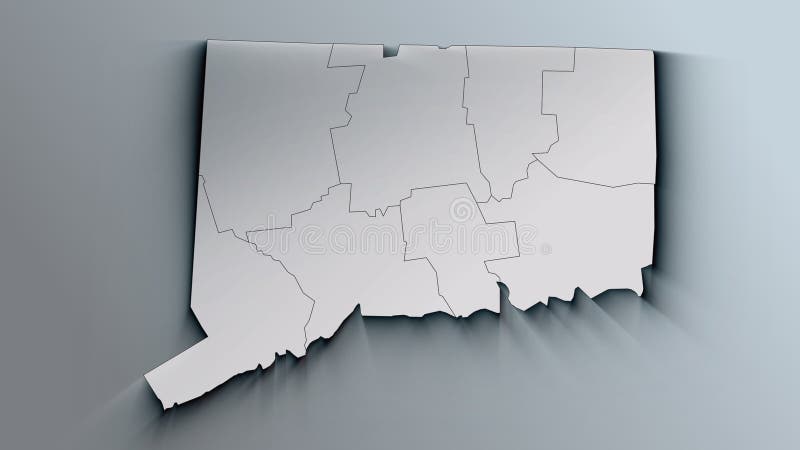 Modern Dynamic White Map of Connecticut with Counties Video Stock ...