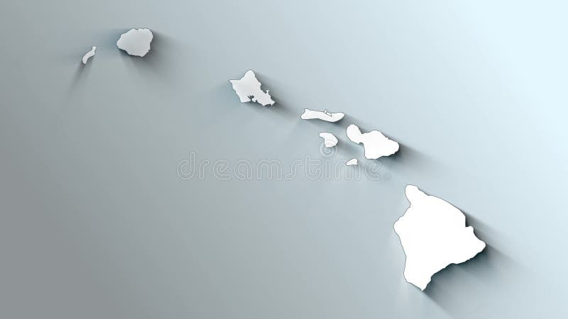 Modern Dynamic White Map of Hawaii with Counties Stock Video - Video of ...