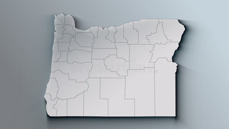 Modern Dynamic White Map of Oregon with Counties Stock Footage - Video ...
