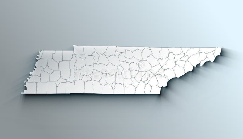 Modern White Map of Texas with Counties Stock Illustration ...