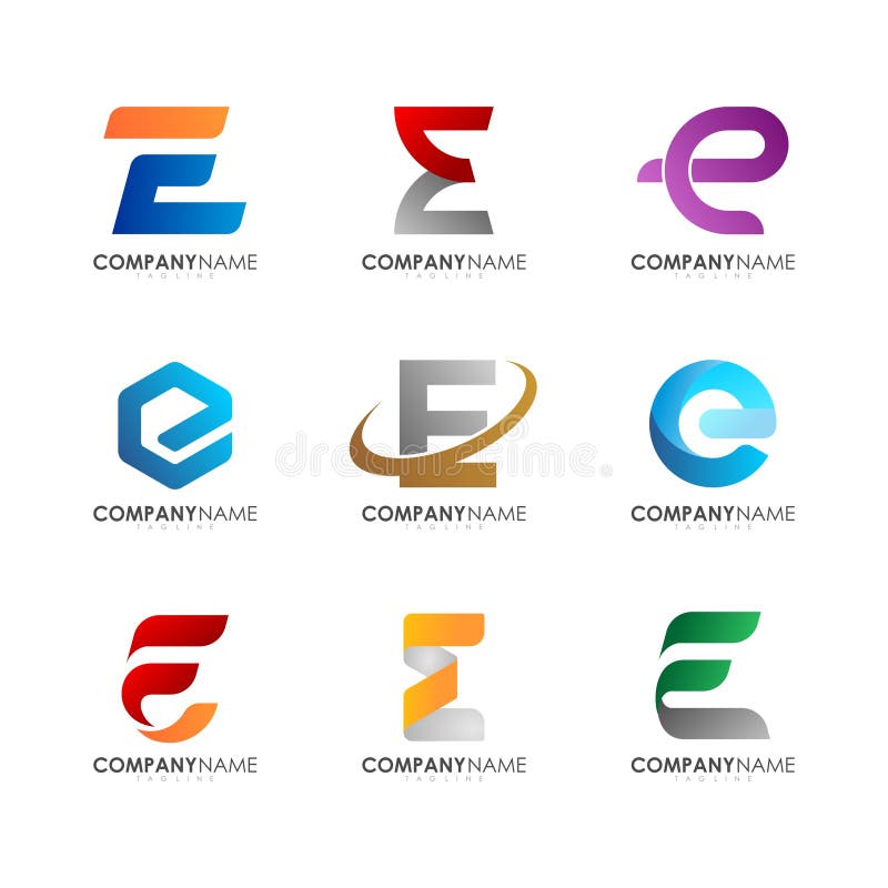 Modern E logo stock vector. Illustration of industrial - 100494505