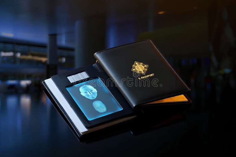 Modern E-passport with Glowing Biometric Authentication, Holographic ...