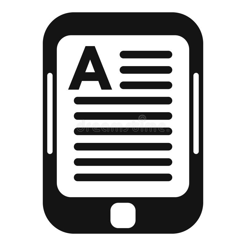 Modern E Reader Icon Simple Vector. Book Store App Stock Illustration ...