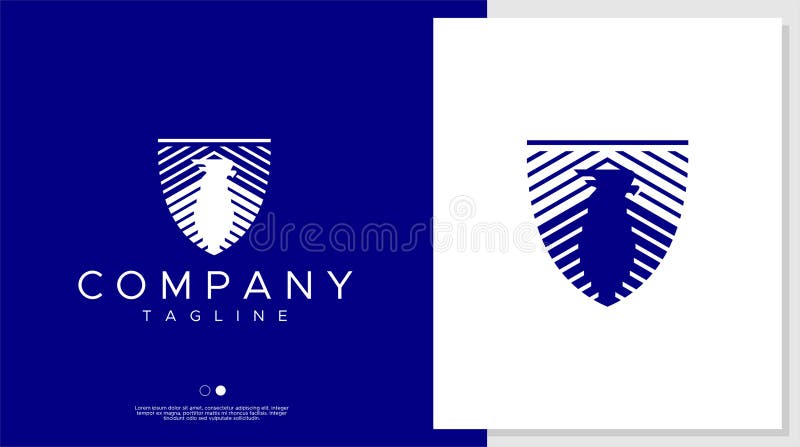 Modern Eagle Bird Shield Logo Design Vector. Luxury Line Hawk Logo ...