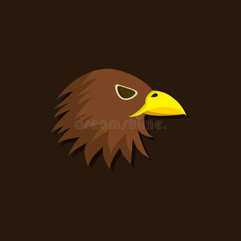 Modern Eagle Brown Background Logo Stock Vector - Illustration of beak ...