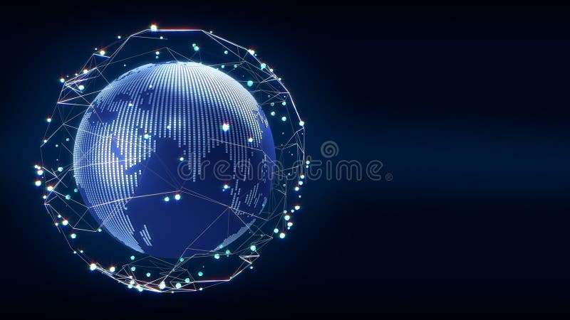 Modern Earth Concept, Technological Digital Globe World and Futuristic ...