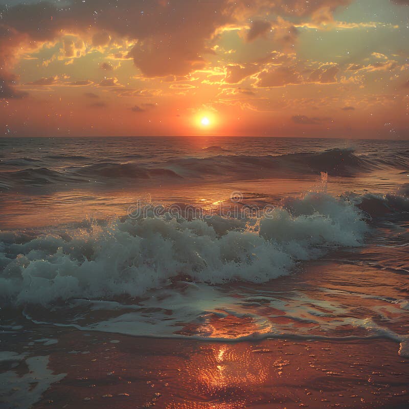 Modern Earth Landscape with Dynamic Abstract Banner Stock Illustration ...