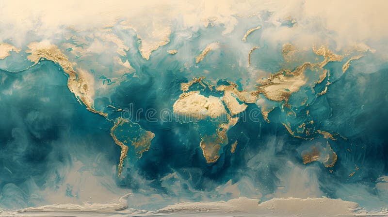 Modern Earth Map Illustration - Empty Space Background Stock ...