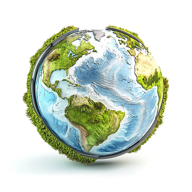 Modern Earth Visualization in Infographic Style Stock Illustration ...