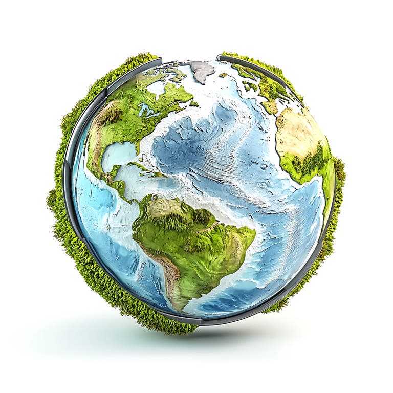 Modern Earth Visualization in Infographic Style Stock Illustration ...