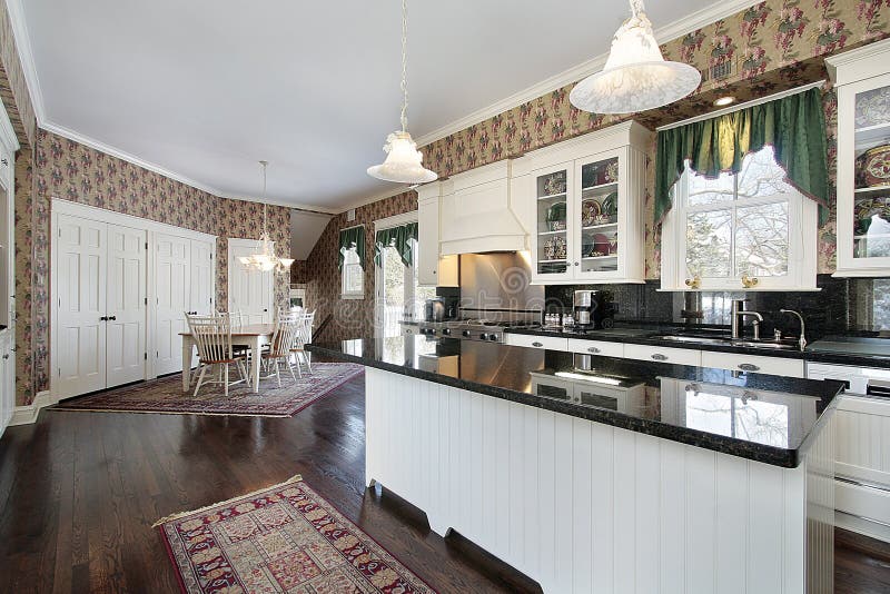 Eating Area With Several Windows Stock Photo - Image of furnishings ...