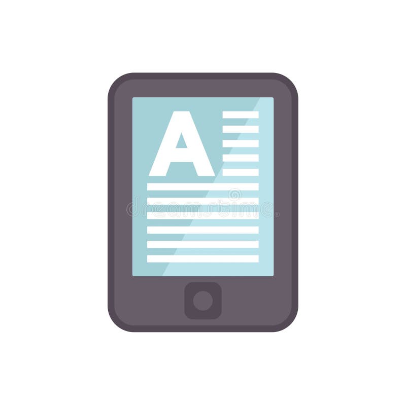 Modern Ebook Reader Displaying Digital Book Content Stock Illustration ...