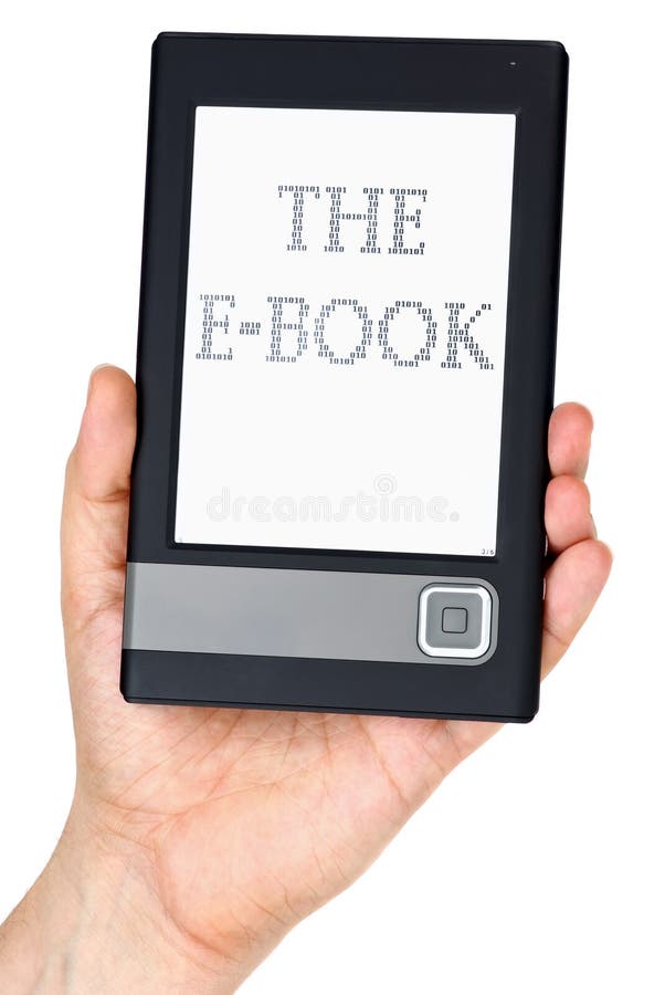 E-book on on Mobile Smart Phone, Hand Using E-book on Mobile Device ...