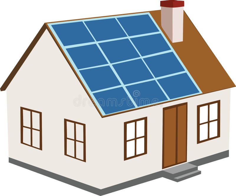 Modern Eco Friendly Home Generating Electricity with Solar Panels on ... Modern Eco Friendly Home Generating Electricity with Solar Panels on ...