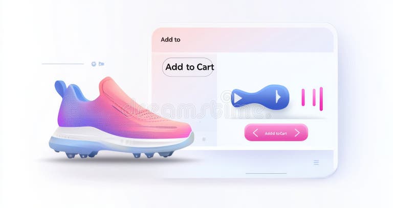Modern Ecommerce Shoe Shopping Interface with Gradient Design and ...