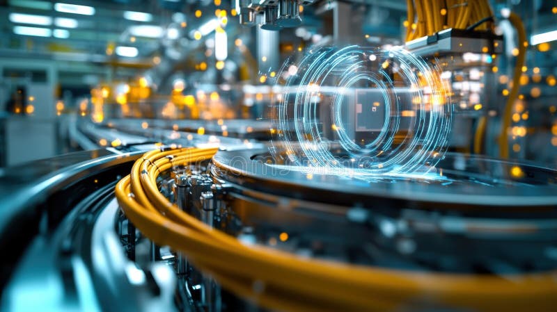 A Modern Edge Device Surrounded by a Tangle of Cables Reflecting ...