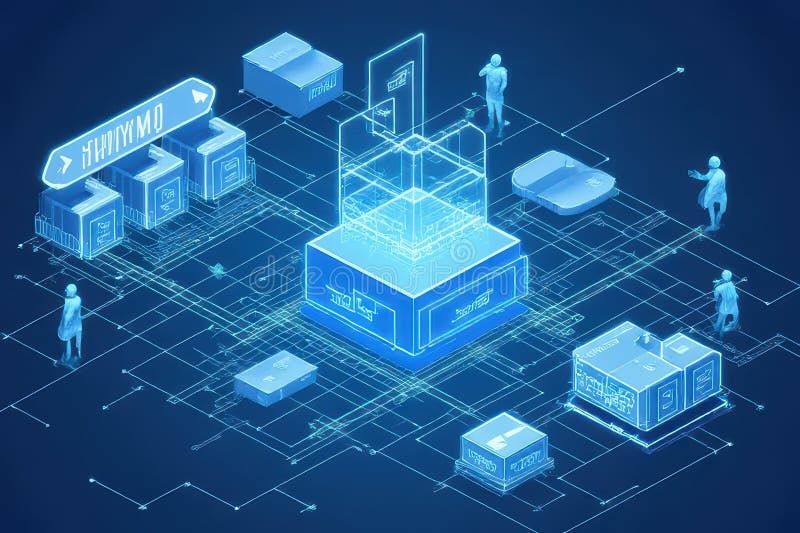 Modern Edge Hosting Solution Architecture Stock Illustration ...