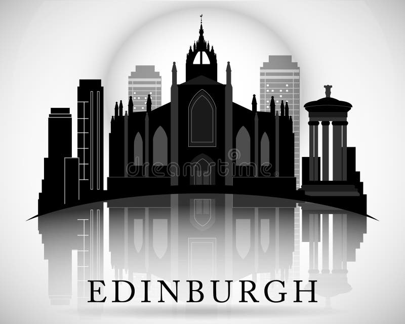 Modern Edinburgh City Skyline Design. Scotland Stock Vector ...