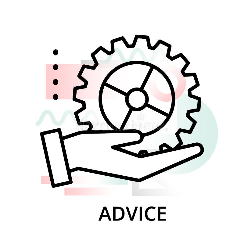 Advice Icon on Abstract Background Stock Vector - Illustration of ...