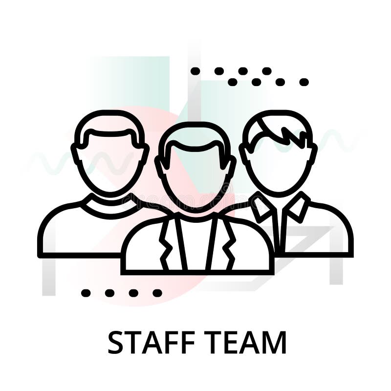 Staff Team Icon on Abstract Background Stock Vector - Illustration of ...