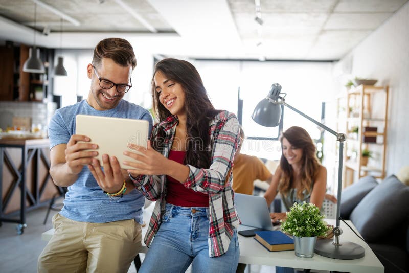 Modern Education, Business, Startup, Friendship and Teamwork Concept ...