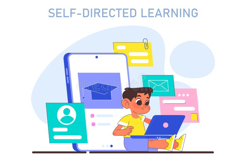 Modern Education Methodic. Self Education Stock Vector - Illustration ...