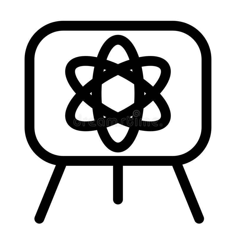 Modern Education or Office Icon Symbol - School Whiteboard with ...