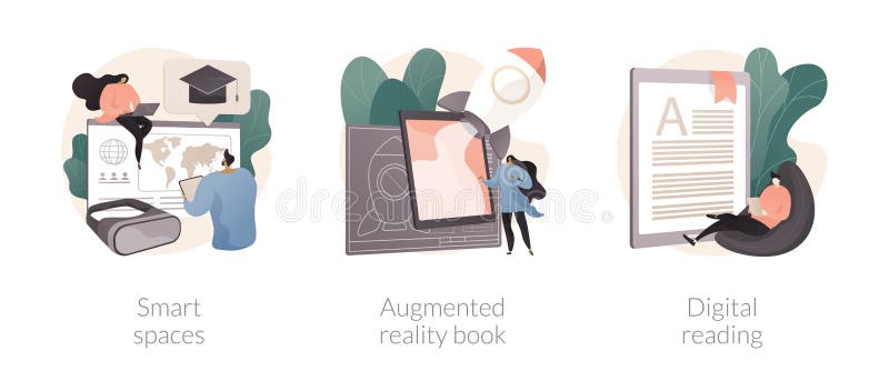 Modern Educational Technology Abstract Concept Vector Illustrations ...