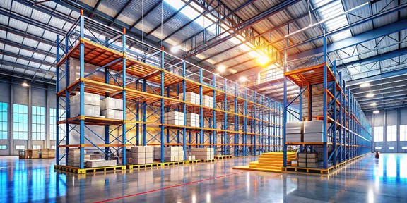 Modern Efficient Warehouse Interior Design Maximizing Space and ...