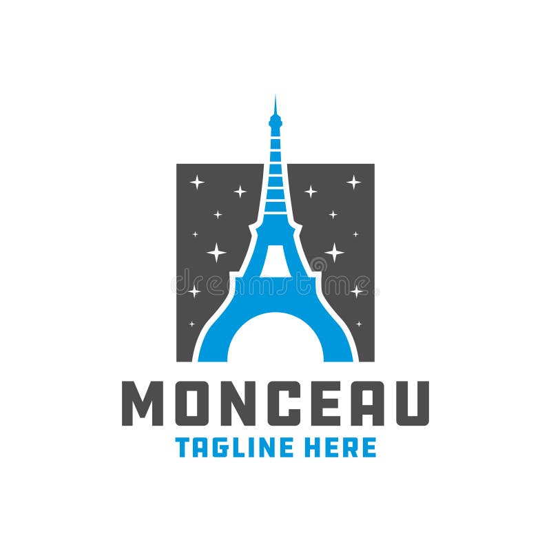 Modern eiffel tower logo stock vector. Illustration of construction ...