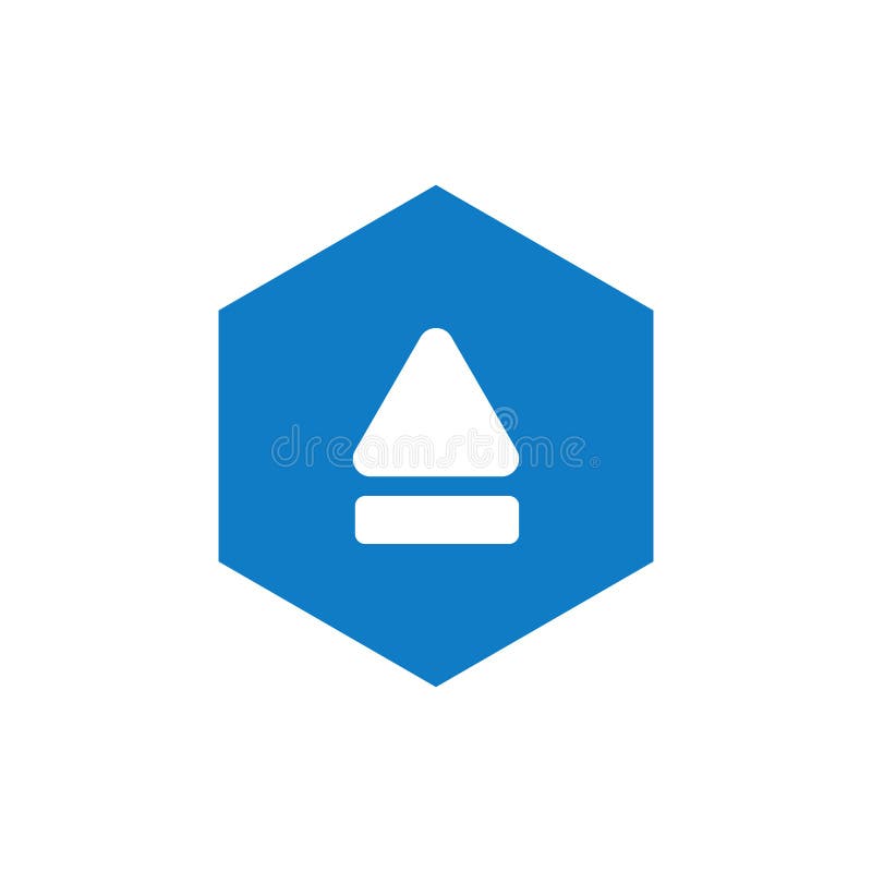 Modern Eject Icon Button Logo Stock Vector - Illustration of round ...