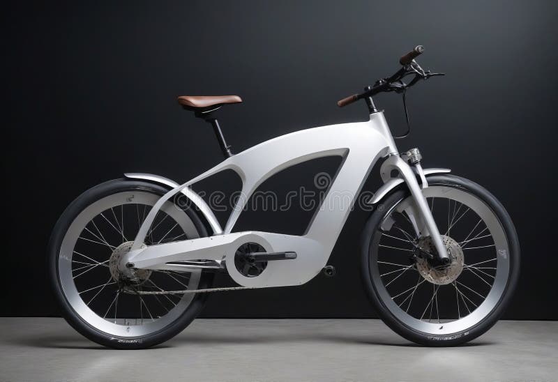 Modern Electric Bike with High-Tech Features Stock Illustration ...