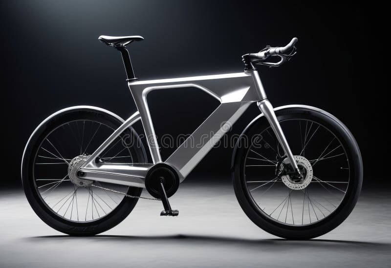 Modern Electric Bike with High-Tech Features Stock Illustration ...