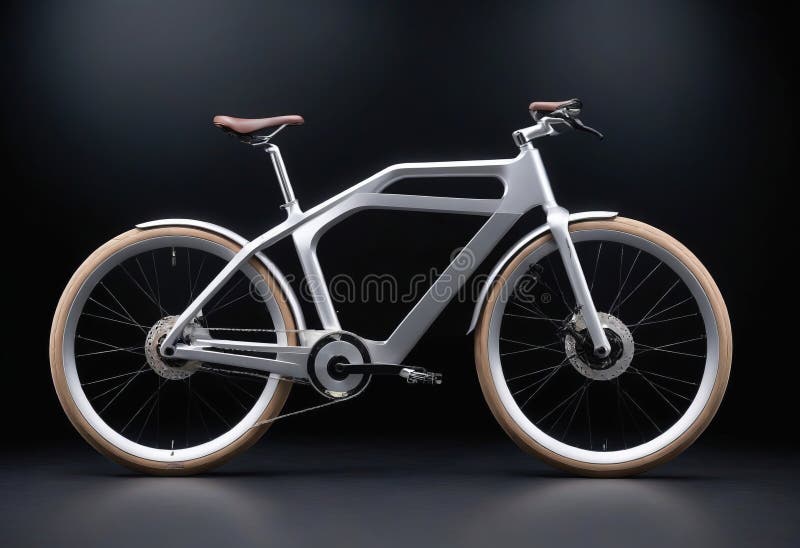 Modern Electric Bike with High-Tech Features Stock Illustration ...