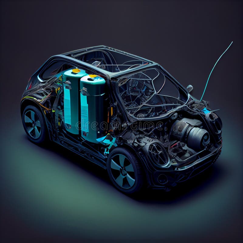 Modern electric car stock illustration. Illustration of emobility ...