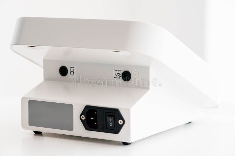 Modern Electric Device with Power Switch and Connector in Minimalist ...