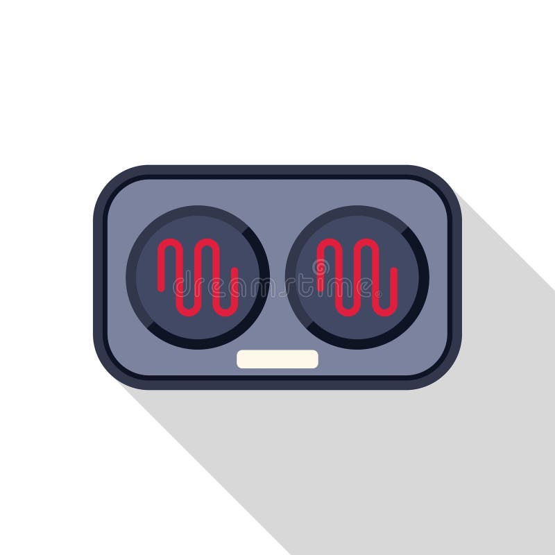 Modern Electric Double Burner Showing Heating Elements Stock ...