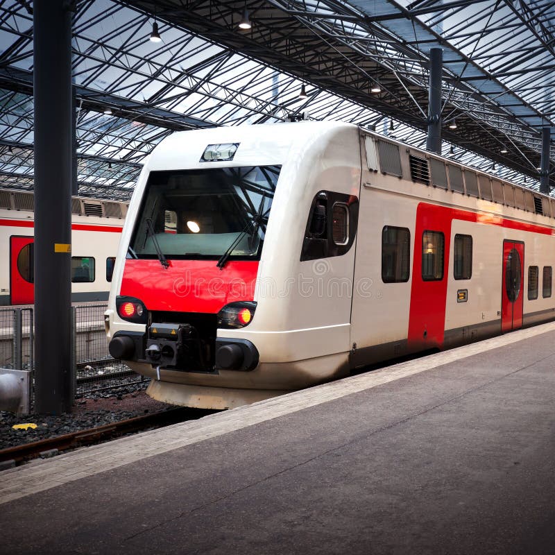 Modern Electric Express Train Stock Image - Image of modern, cargo ...