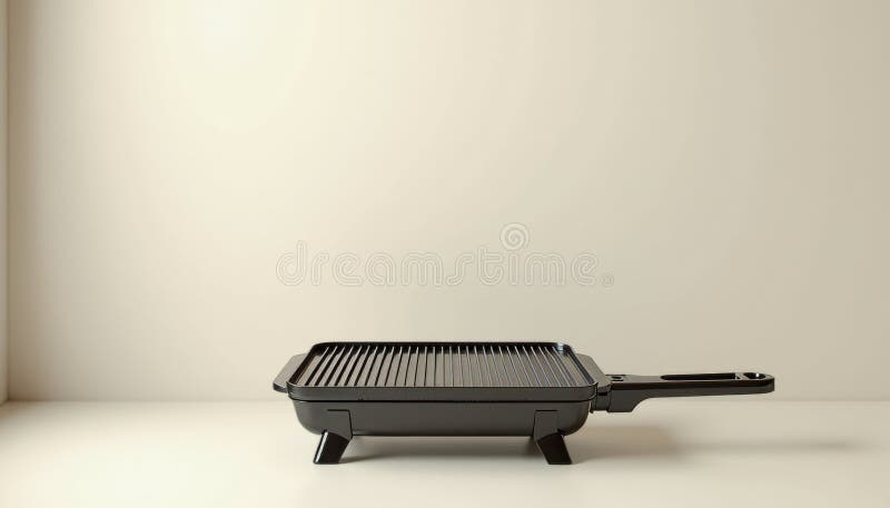 Modern Electric Grill on Minimalistic Surface, Culinary Simplicity ...