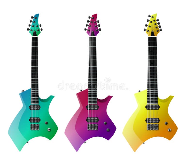 Seven String Electric Guitar Stock Illustrations – 2,423 Seven String ...