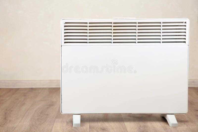 Modern Electric Heater on Floor at Home. Top View Stock Illustration ...
