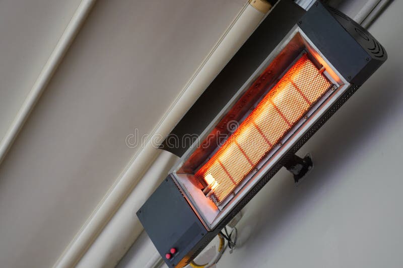 Modern Electric Infrared Heater on Celling Stock Photo - Image of ...