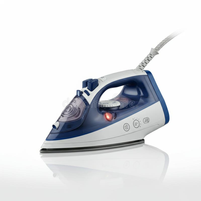 Modern Electric Iron on White Background: Design and Function Stock ...