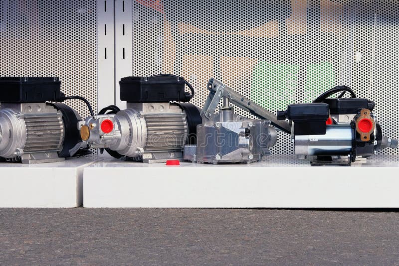 Modern Electric Machine Motors at the Exhibition Stock Photo - Image of ...