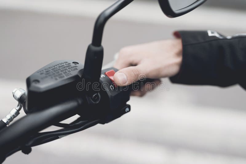 This is a Modern Electric Motorcycle. Stock Image - Image of ...