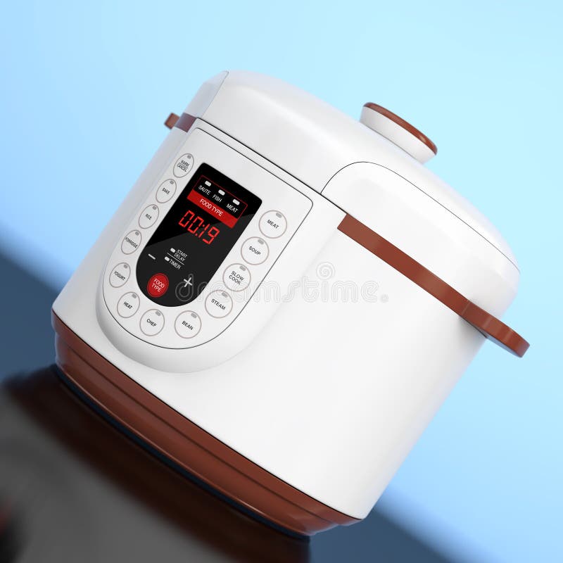 Modern Electric Multi Cooker. 3d Rendering Stock Illustration ...