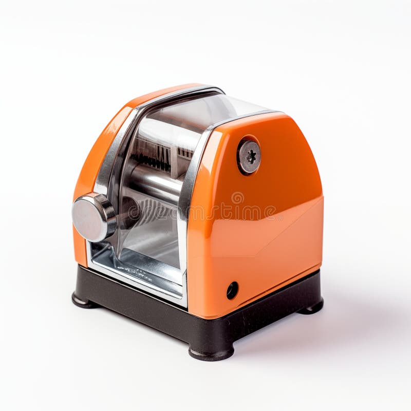 Modern Electric Pencil Sharpener in Orange Stock Illustration ...