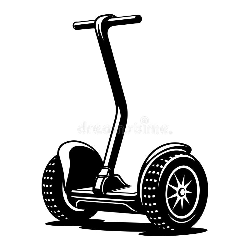 Modern Electric Personal Transporter with Two Wheels and Handlebars ...