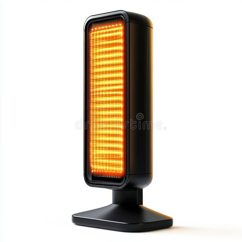 Modern Electric Space Heater Isolated on White Stock Illustration ...